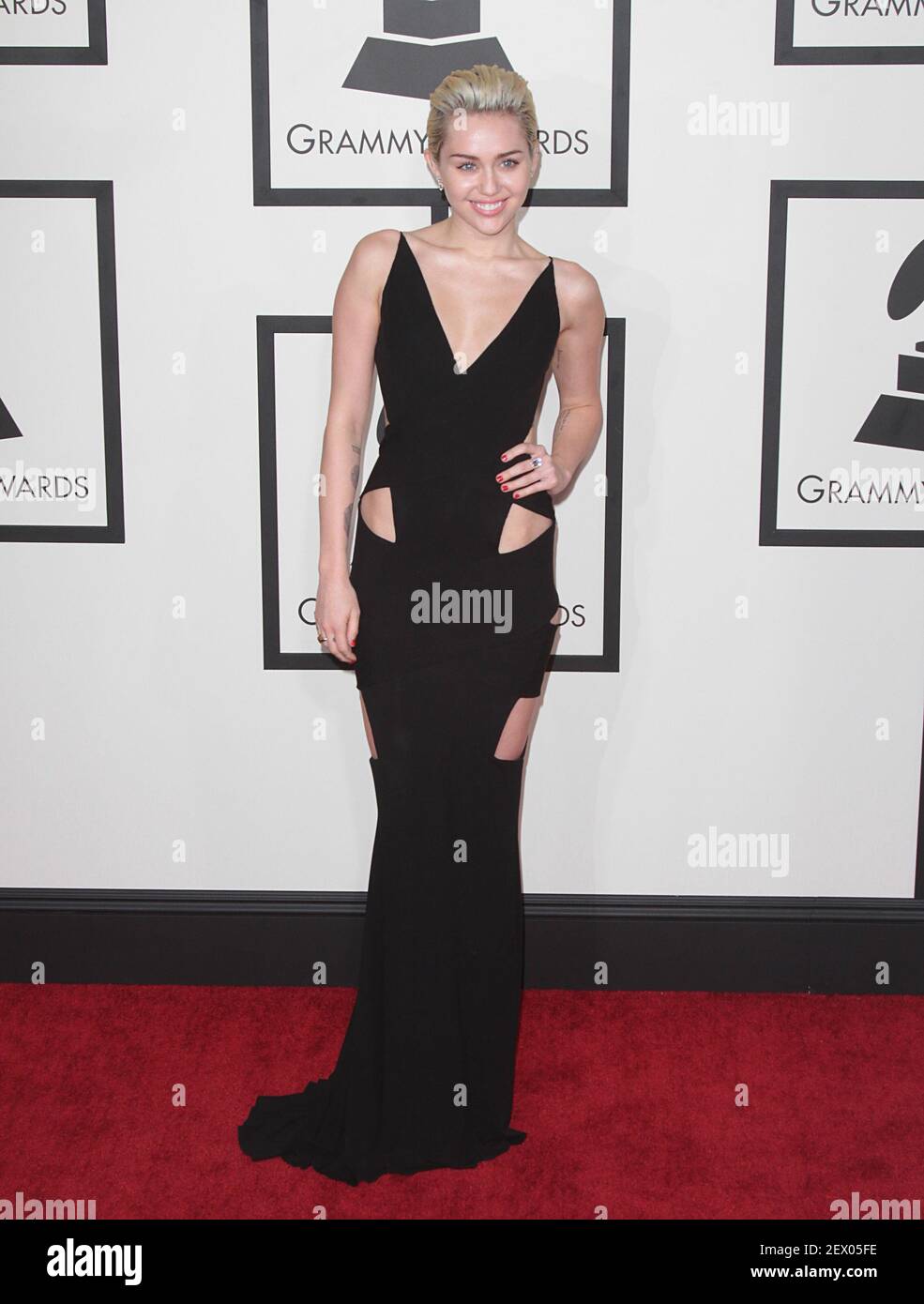 Miley Cyrus attends The 57th Annual Grammy Awards held at the Staples ...
