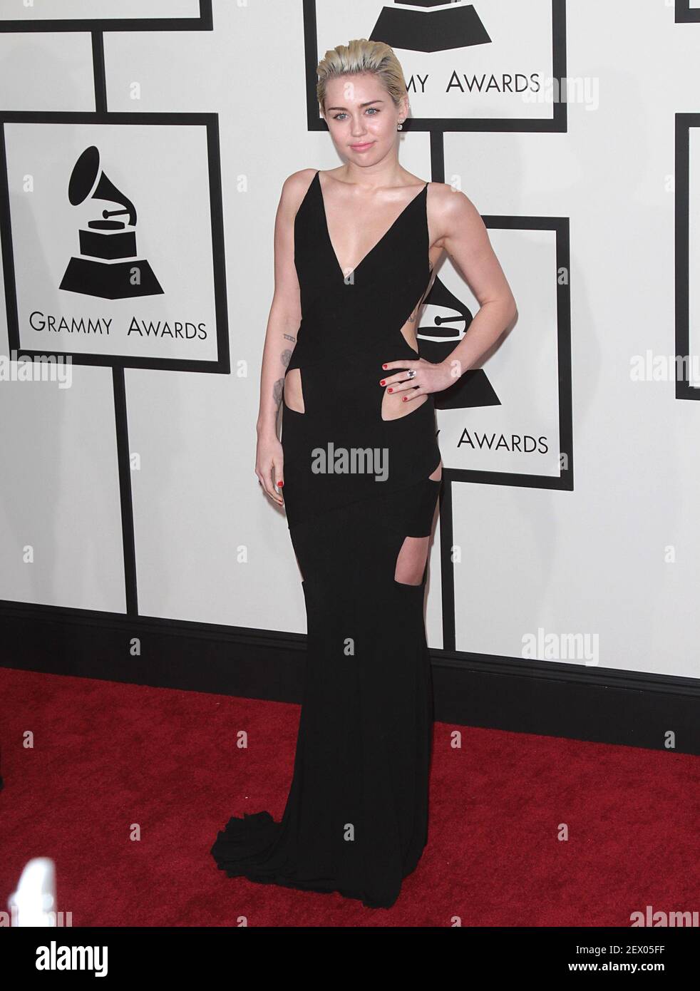 Miley Cyrus attends The 57th Annual Grammy Awards held at the Staples ...