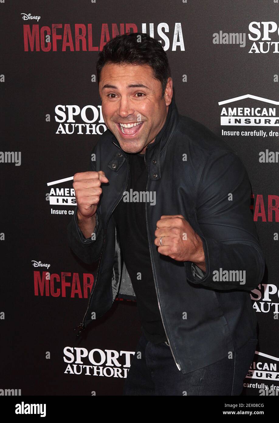 Oscar De La Hoya attends The World Premiere of "McFarland, USA" held at ...