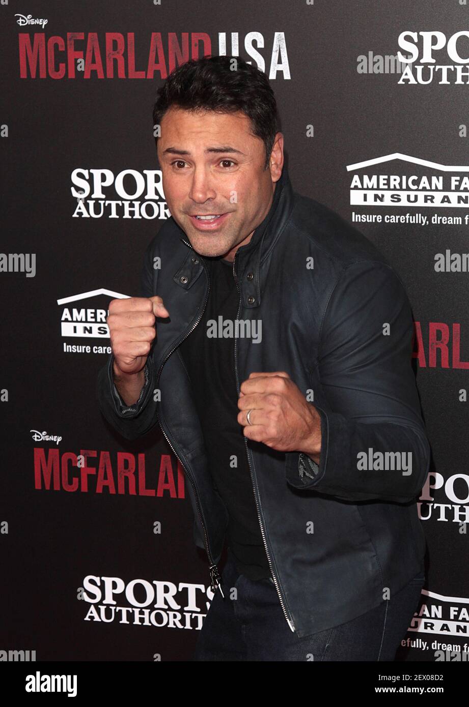 Oscar De La Hoya attends The World Premiere of "McFarland, USA" held at ...
