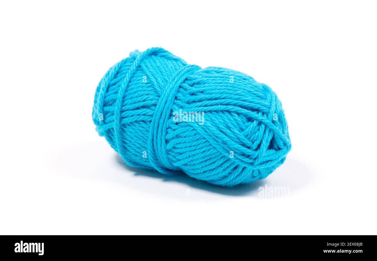 Hank of wool yarn, isolated on white Stock Photo - Alamy