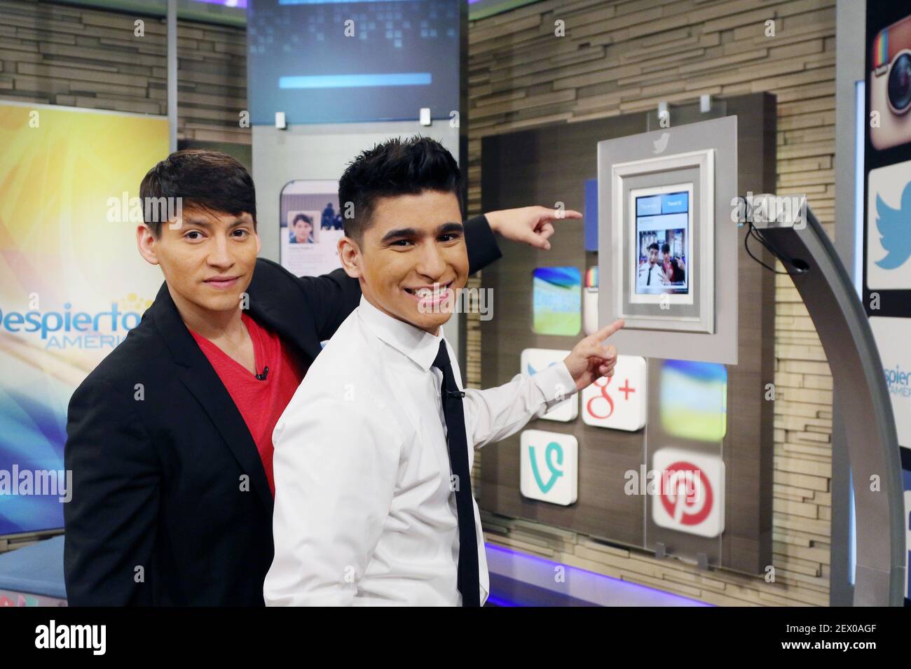 MIAMI, FL - FEBRUARY 12: Carlos Prats and Hector Duran are seen on the ...