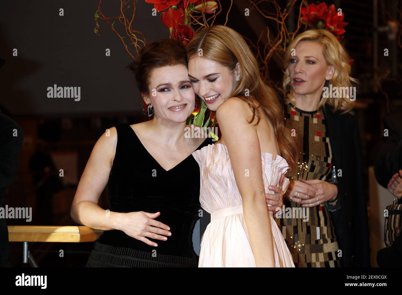 Helena Bonham Carter, Lily James and Cate Blanchett attending the ...