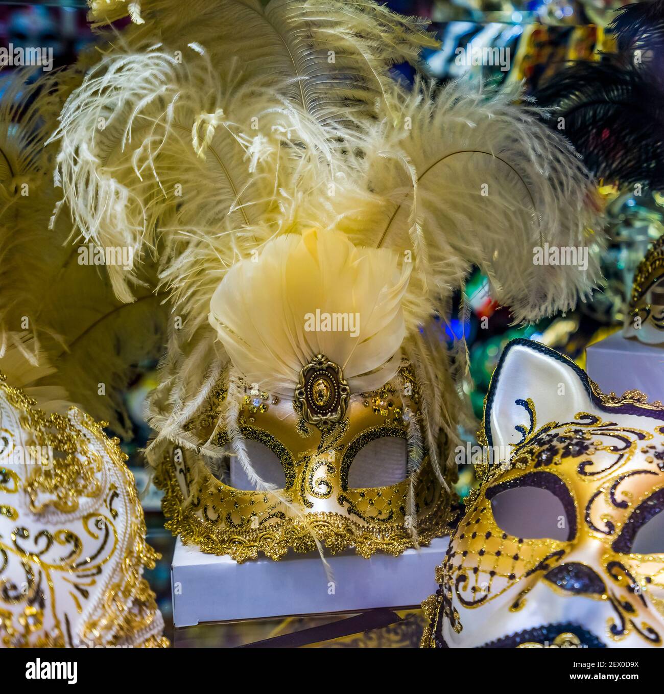 Venice Feather Masks Venetian Mask With Feathers: Show Your Elegance