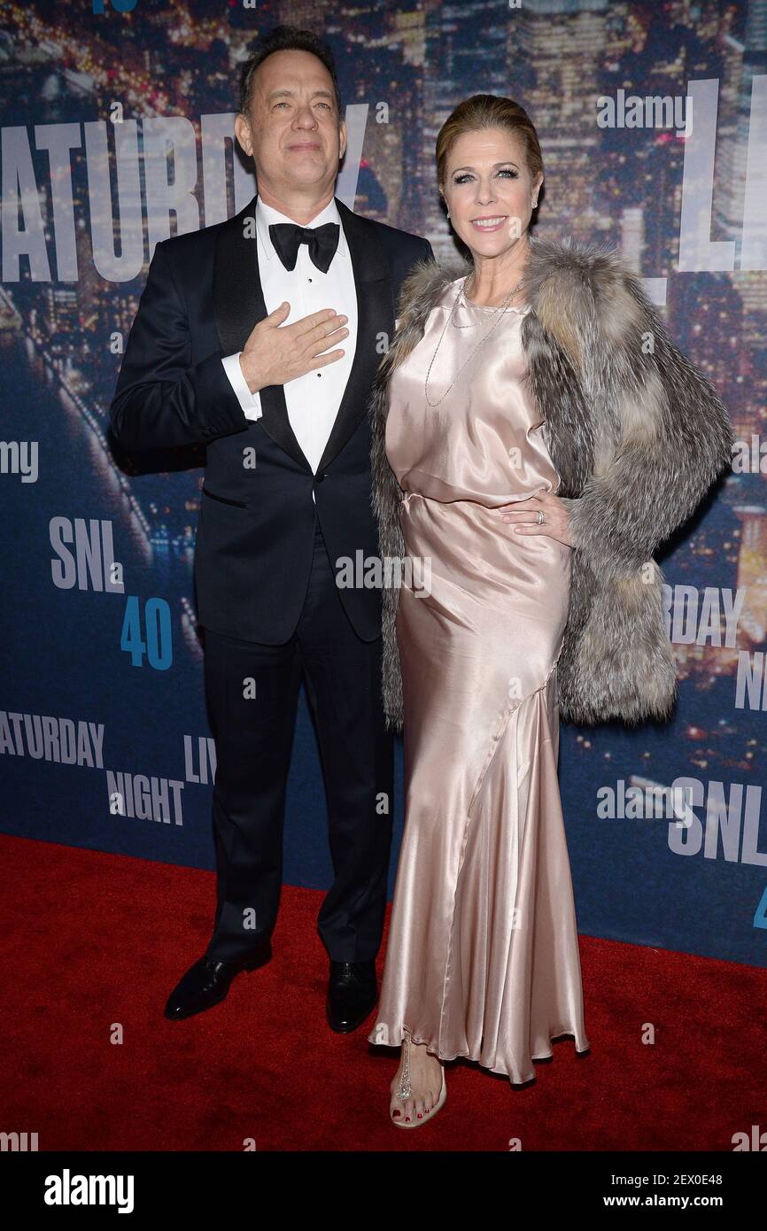 (L-R) Actor Tom Hanks and Rita Wilson attend the SNL 40th Anniversary ...
