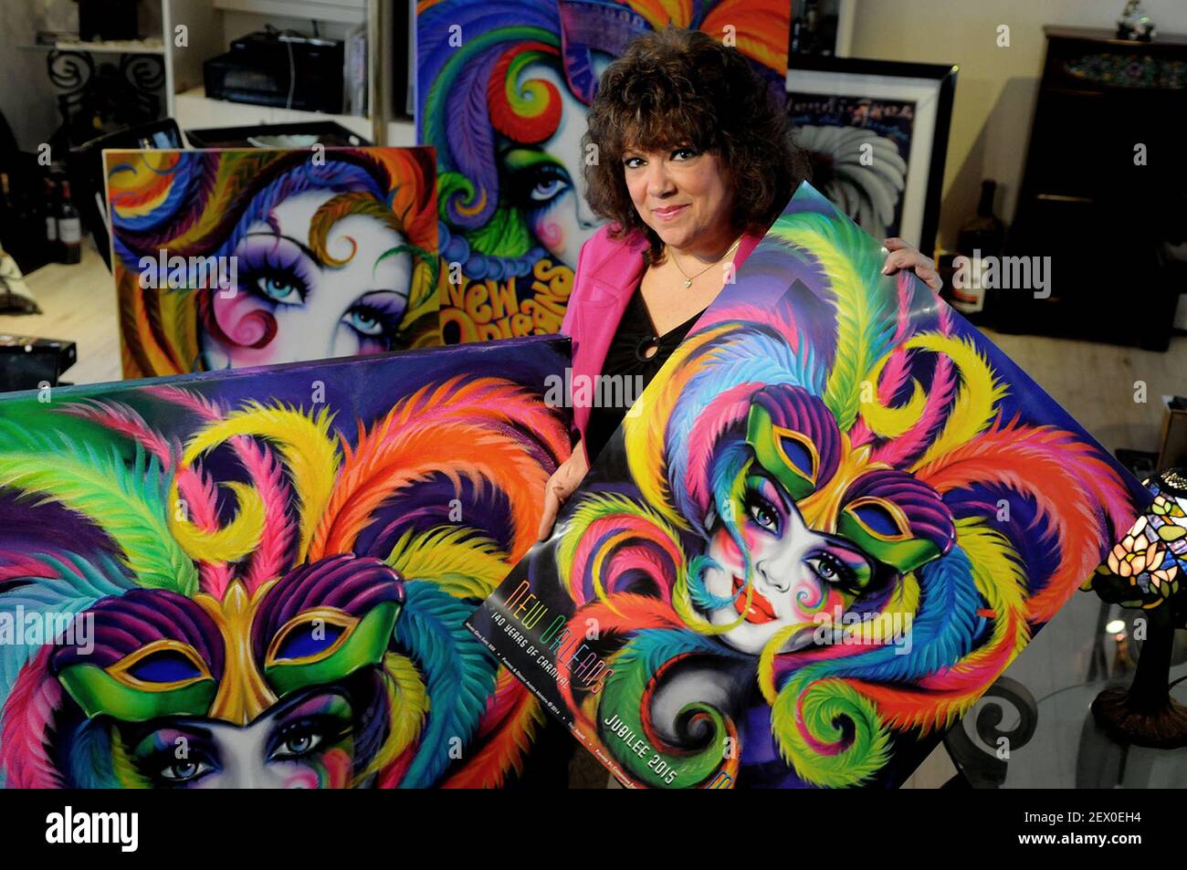 Andrea Mistretta poses for a portrait on Feb. 2, 2015 with some of her ...