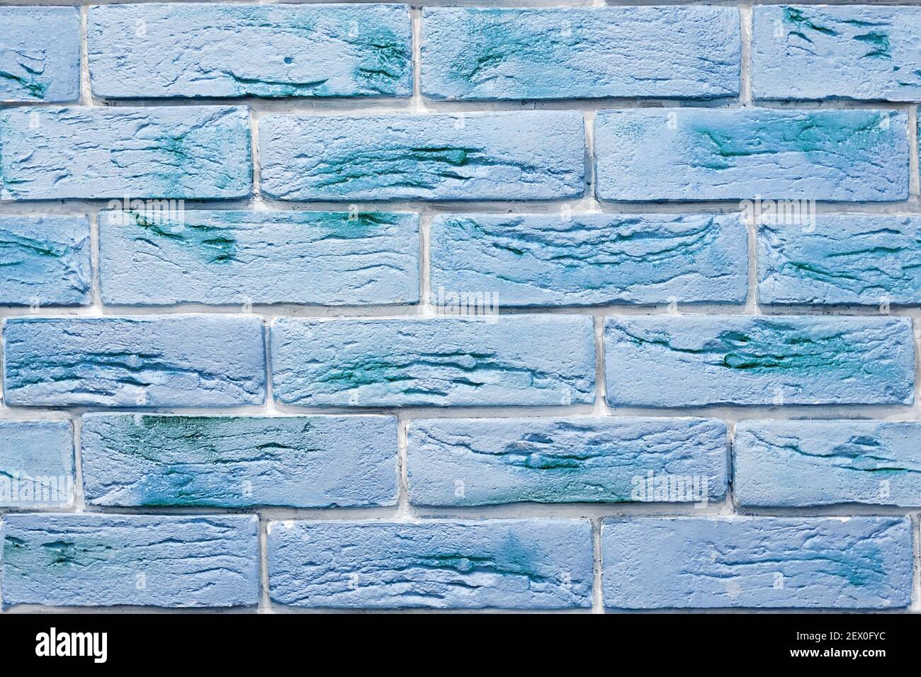 Seamless background pattern of blue decorative bricks on the wall ...