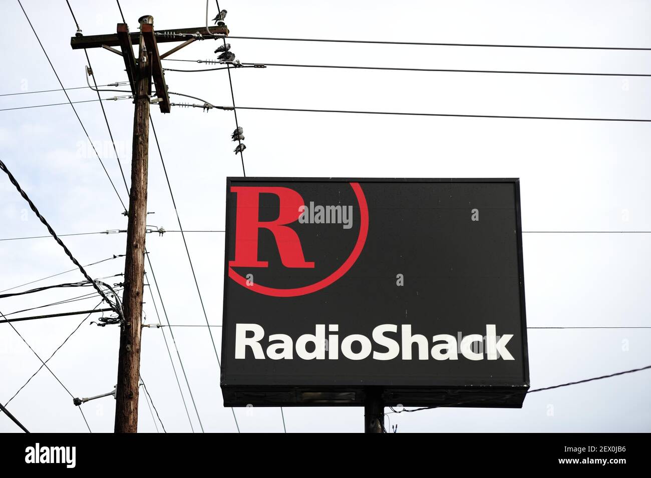 A RadioShack sign pictured in North Portland, Ore., on February 6, 2015 ...