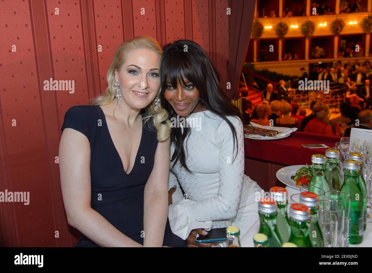 Naomi Campbell and Kathrin Glock attend the Viennese Opera Ball in ...