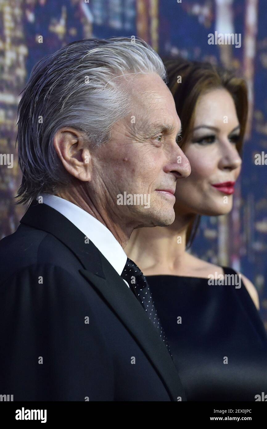 (L-R Actor Michael Douglas and Catherine Zeta-Jones attend the SNL 40th ...