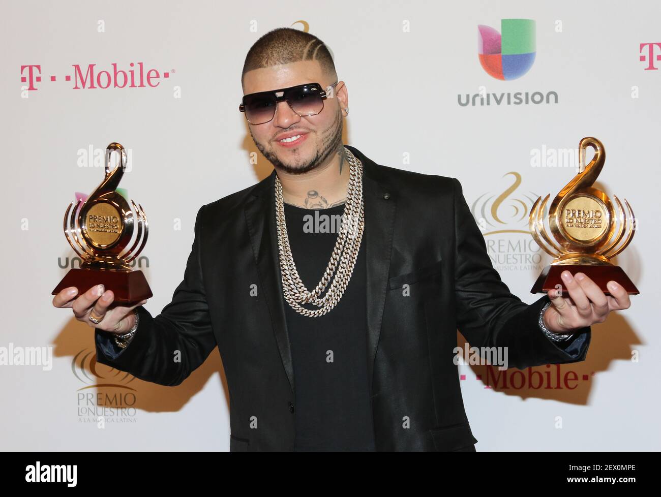 MIAMI, FL - FEBRUARY 19: Farruco attends the 2015 Premios Lo Nuestros ...