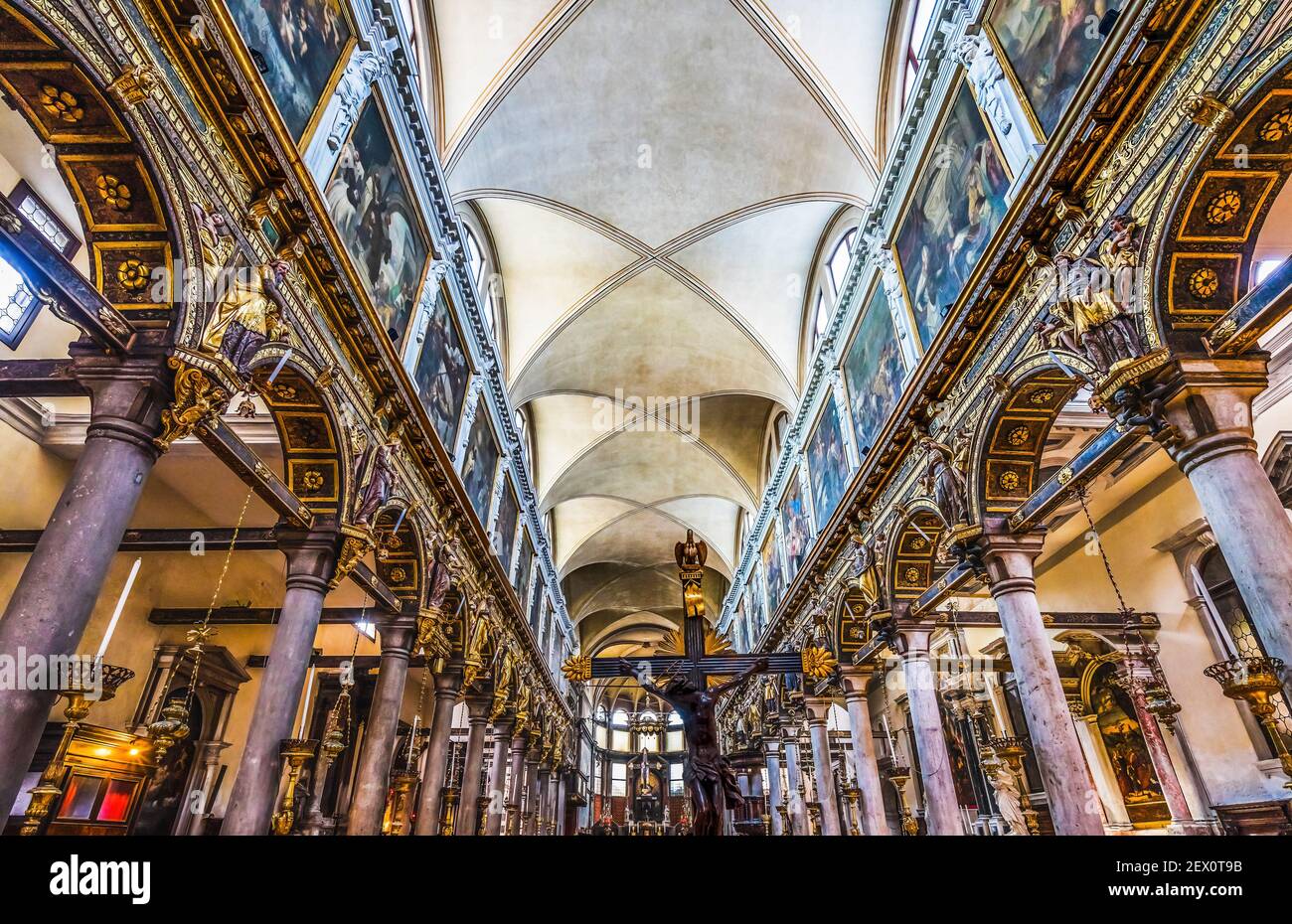 Colorful Crucifix Cross Basilica Church of San Sebastian Chiesa San ...