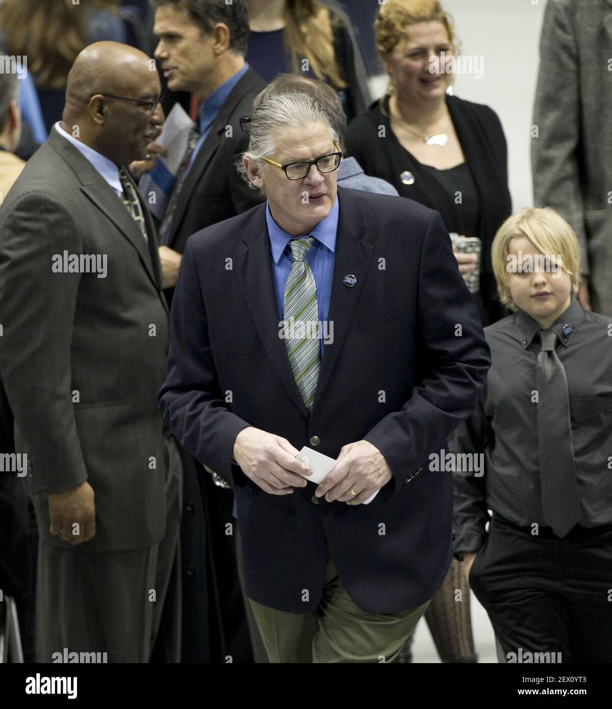 Former North Carolina player Tom Lagarde arrives at a memorial service ...