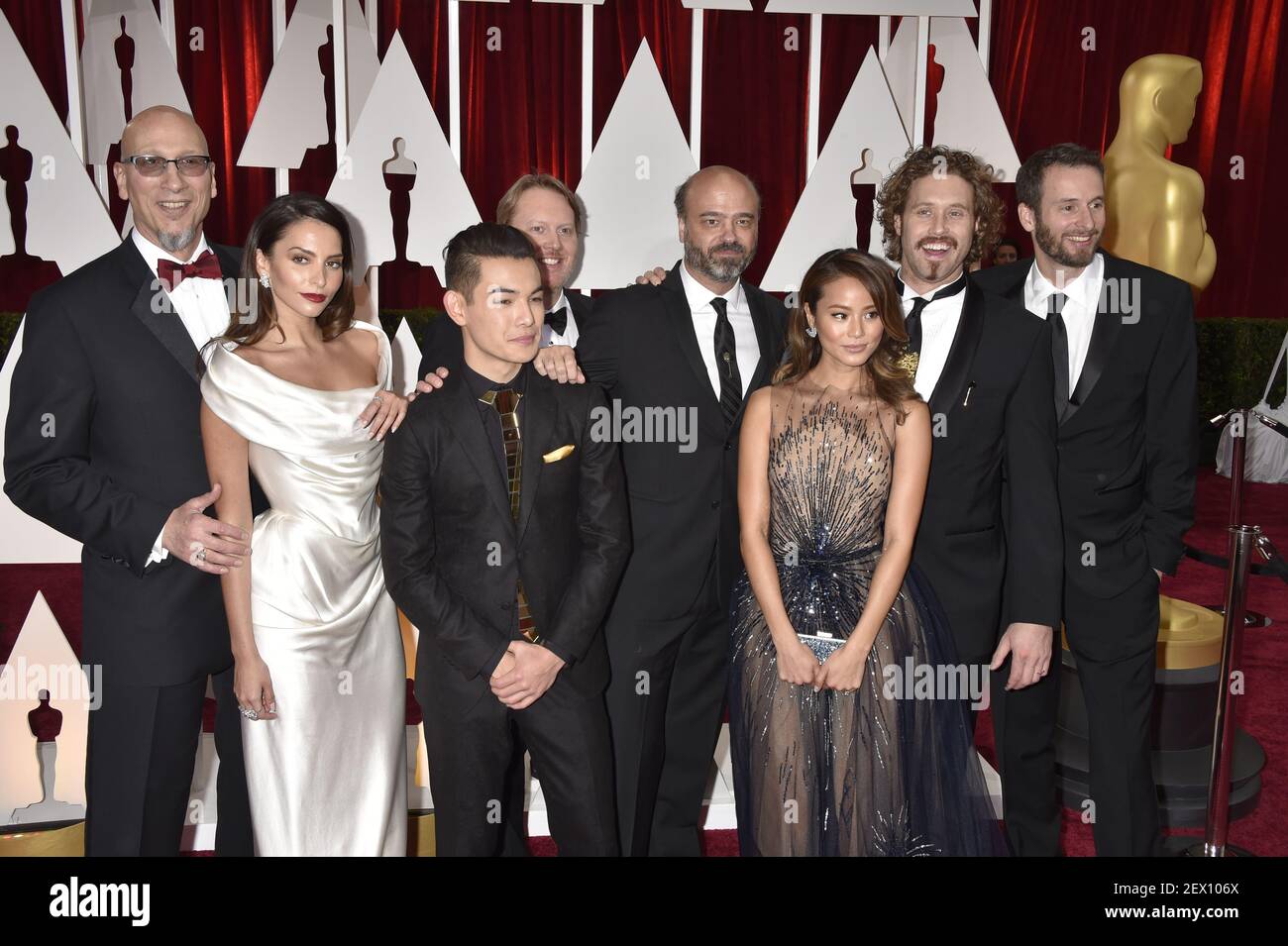 The cast of "Big Hero 6: Roy Conli, Genesis Rodriguez, Ryan Potter, Don ...