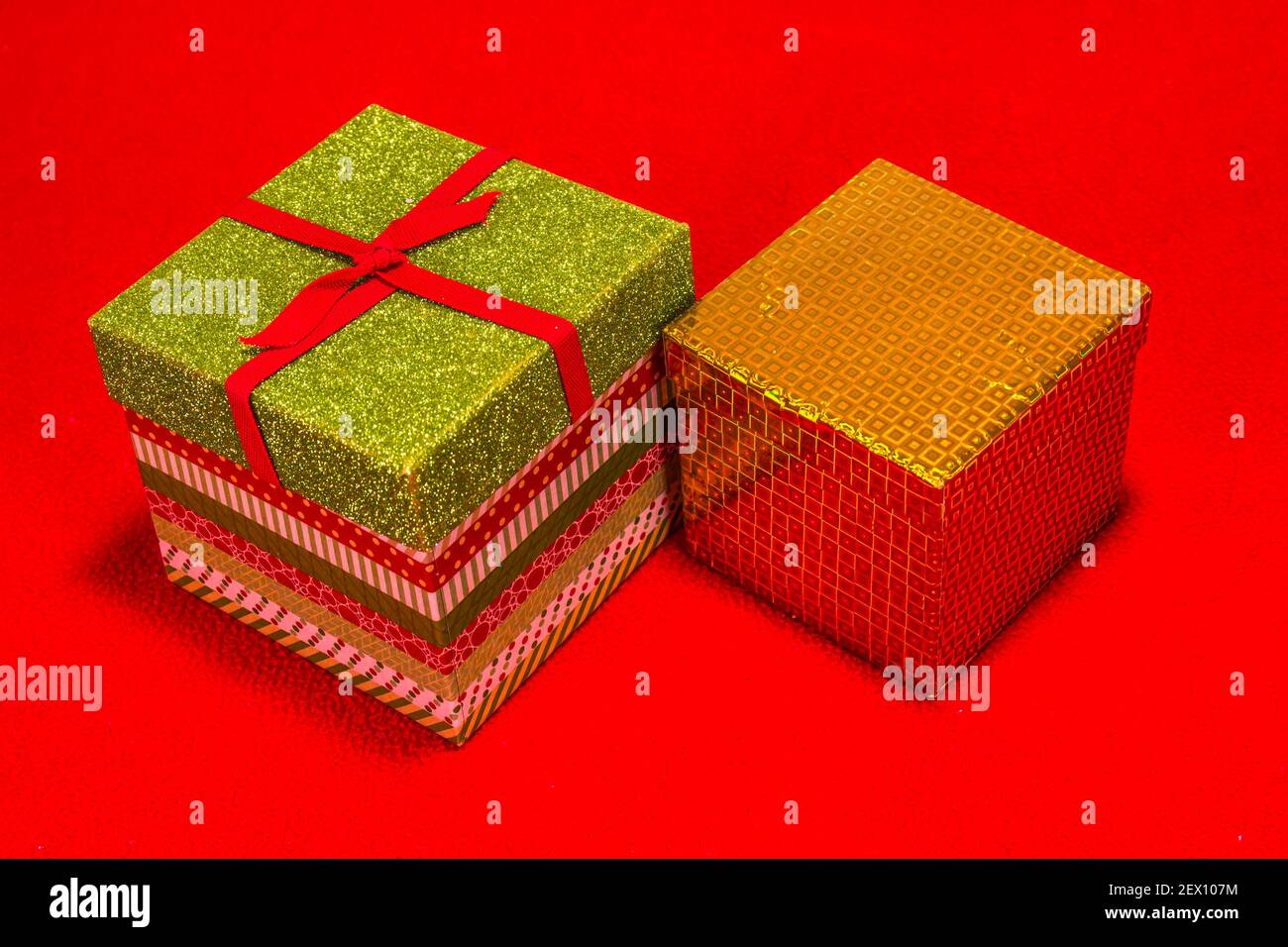 Two christmas gift boxes hi-res stock photography and images - Alamy