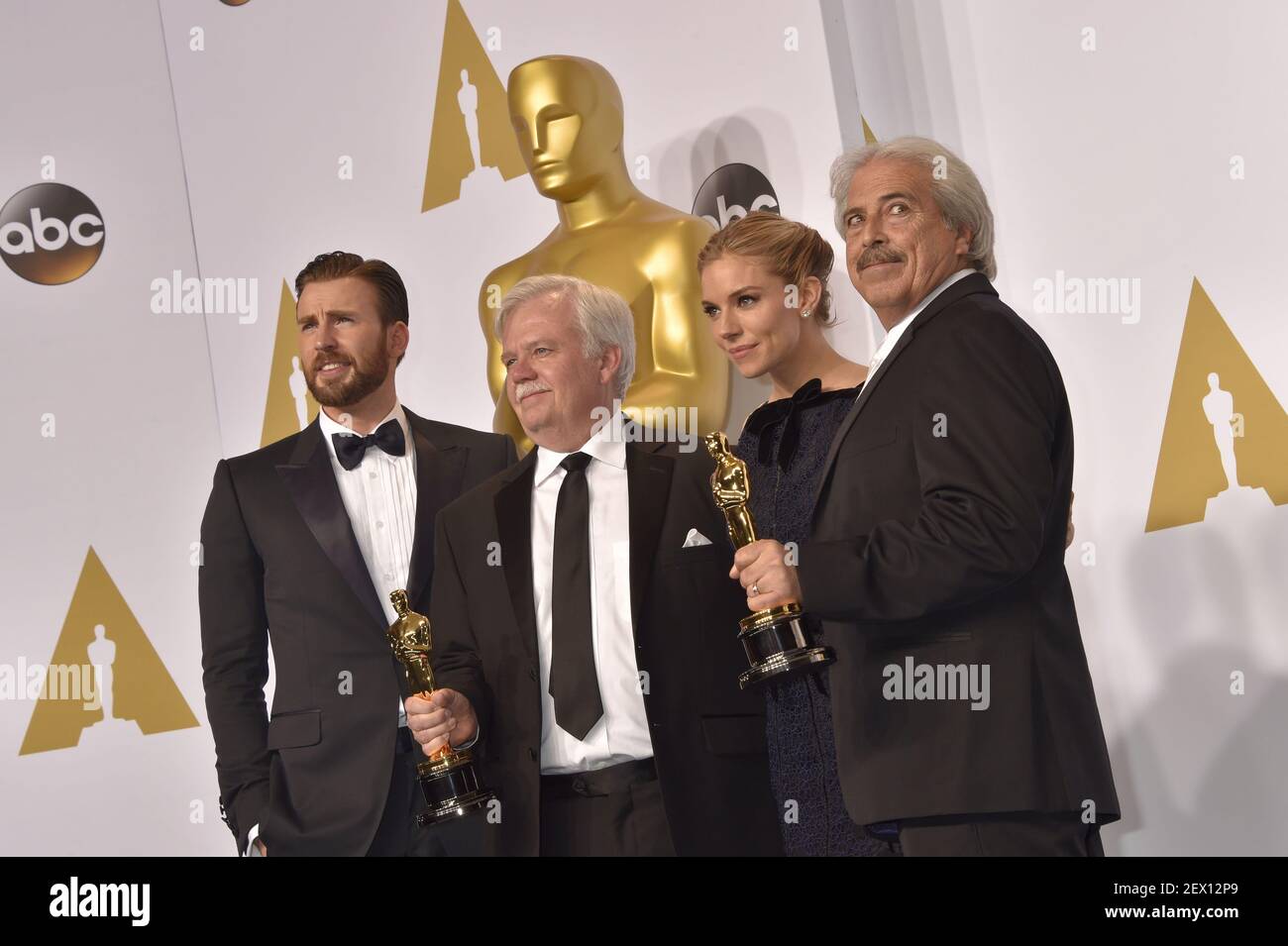 Chris Evans, Bub Asman, Alan Robert Murray, Sienna Miller attends the ...