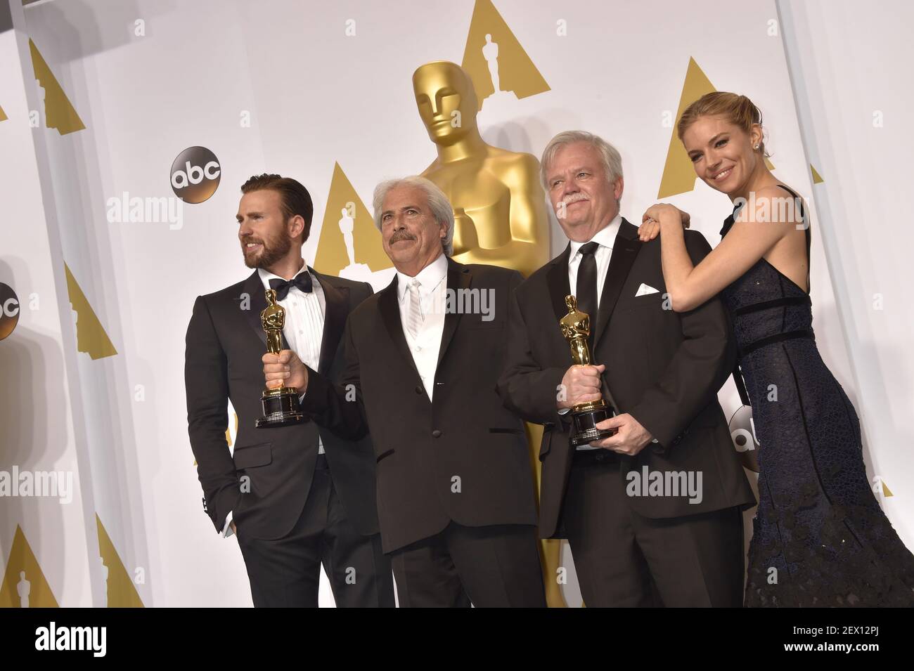 Chris Evans, Bub Asman, Alan Robert Murray, Sienna Miller attends the ...