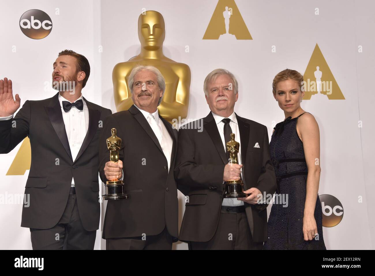 Chris Evans, Bub Asman, Alan Robert Murray, Sienna Miller attends the ...