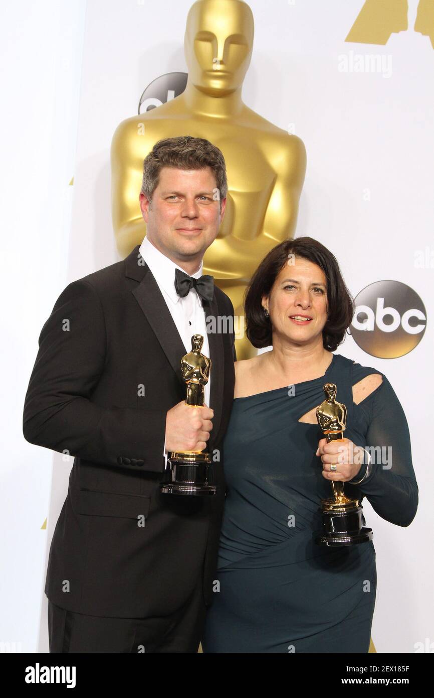 22 February 2015 - Hollywood, California - Adam Stockhausen, Anna ...