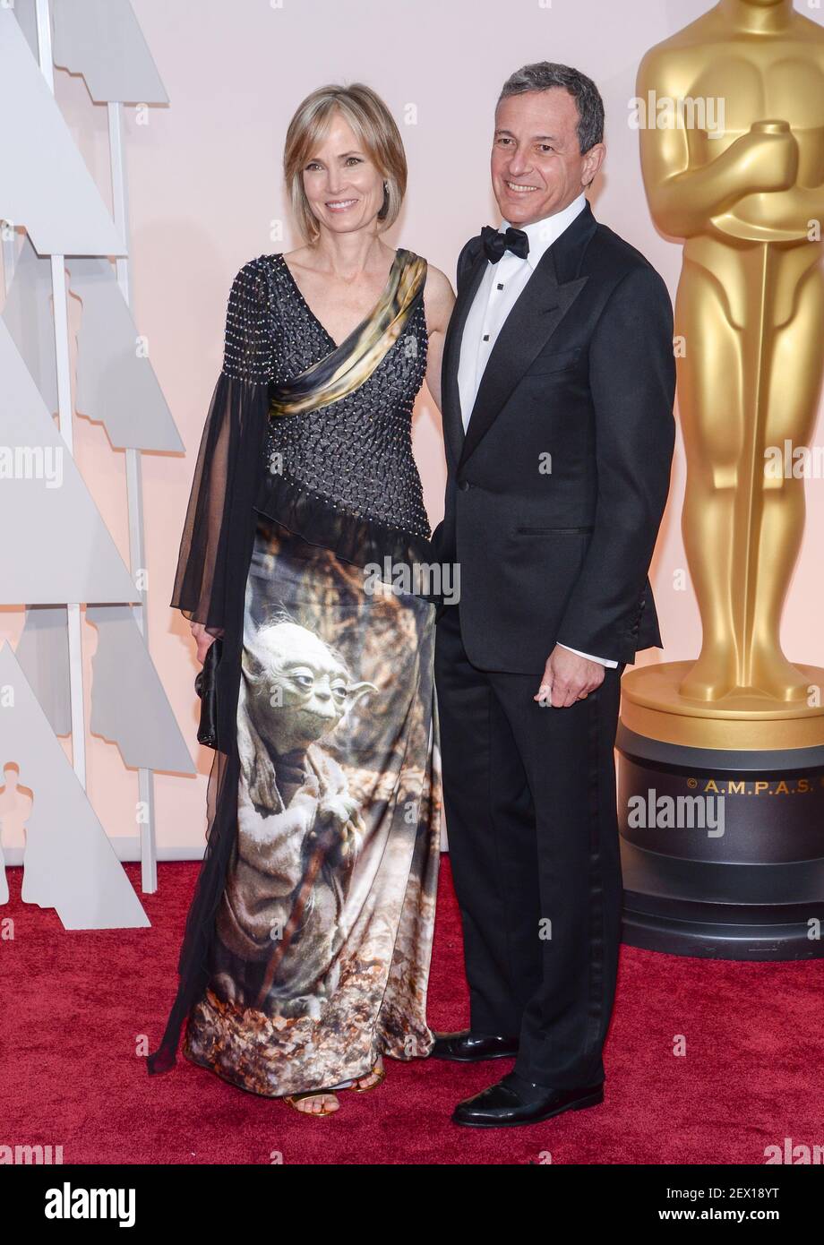 Disney CEO Bob Iger and his wife Willow Bay arrive at the 87th Annual ...