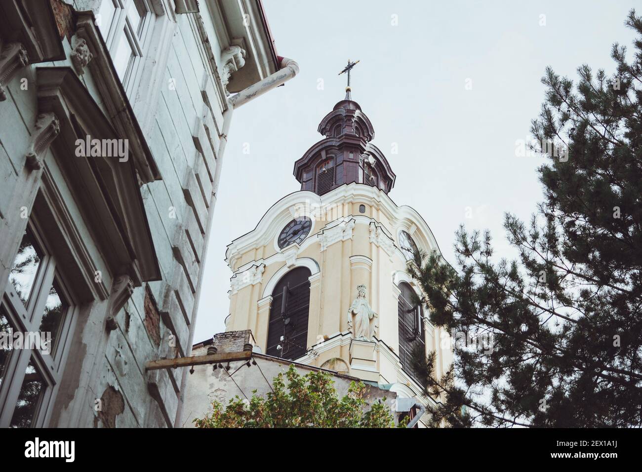 Clock tower of Cathedral Basilica of Assumption of the Blessed Virgin ...