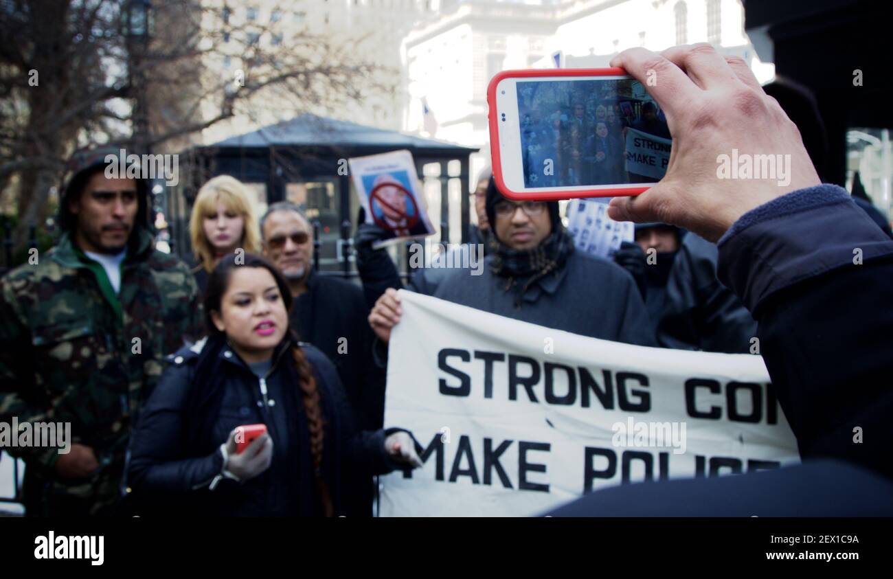 Safety Beyond Policing campaign rally outside City Hall in New York ...