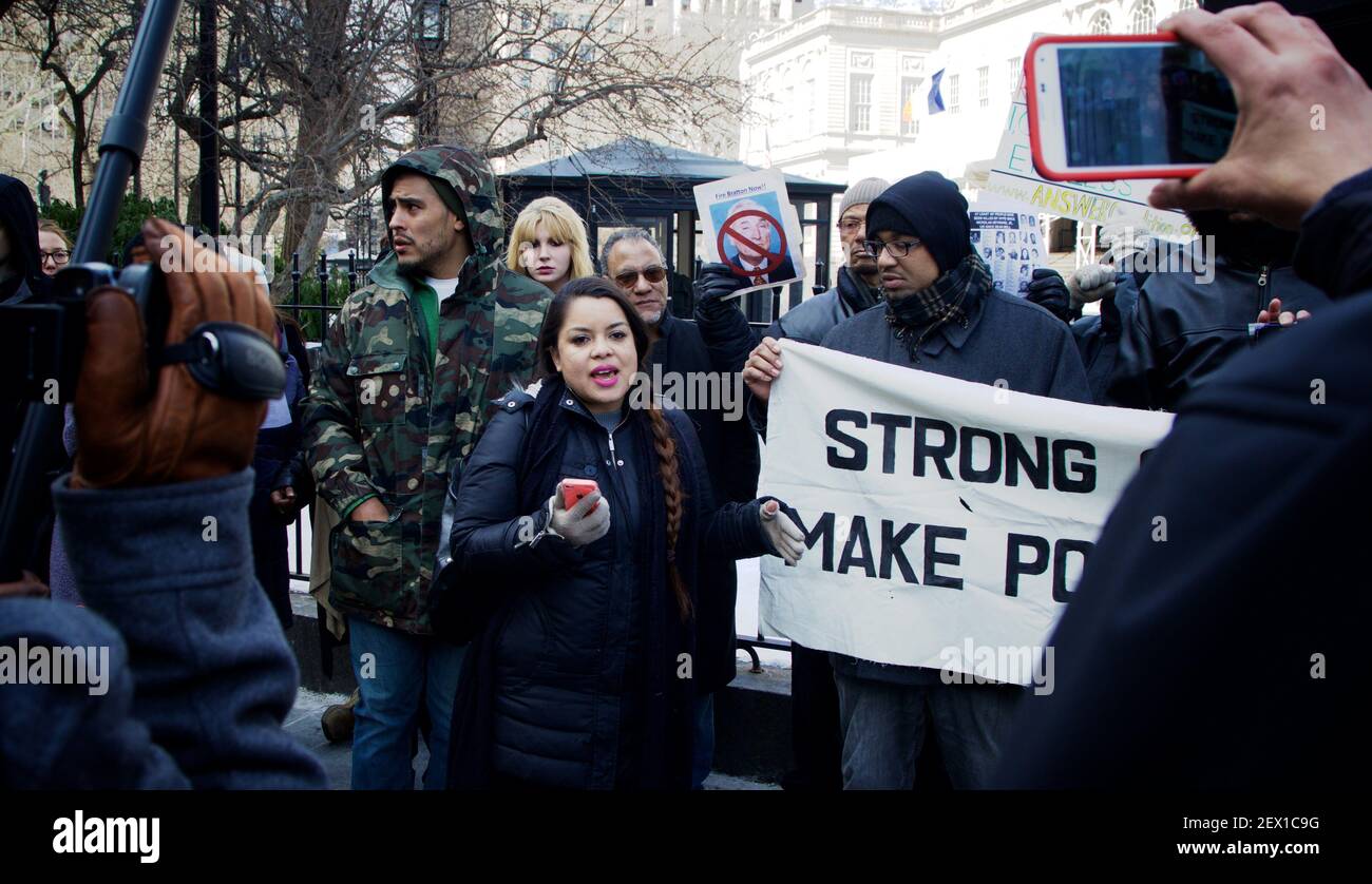 Safety Beyond Policing campaign rally outside City Hall in New York ...
