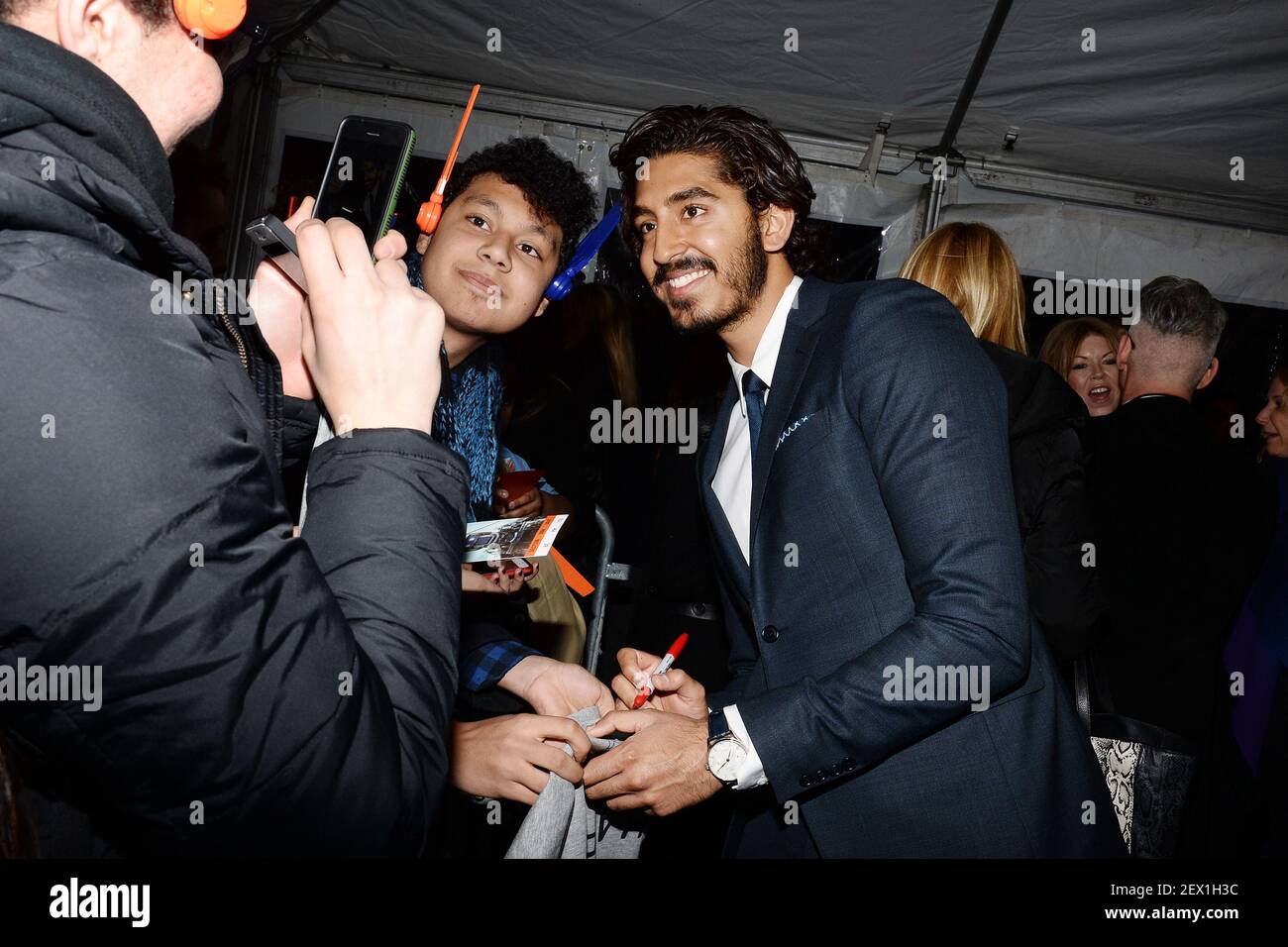 Actor Dev Patel attends the "Chappie" New York Premiere at the AMC ...