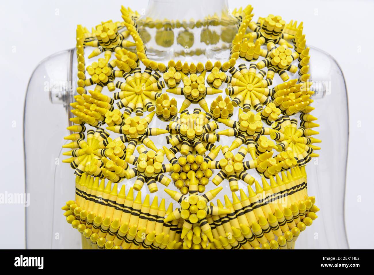 Nanette Lepore's "unmellow yellow" Crayola sculpture for Bloomingdale's ...