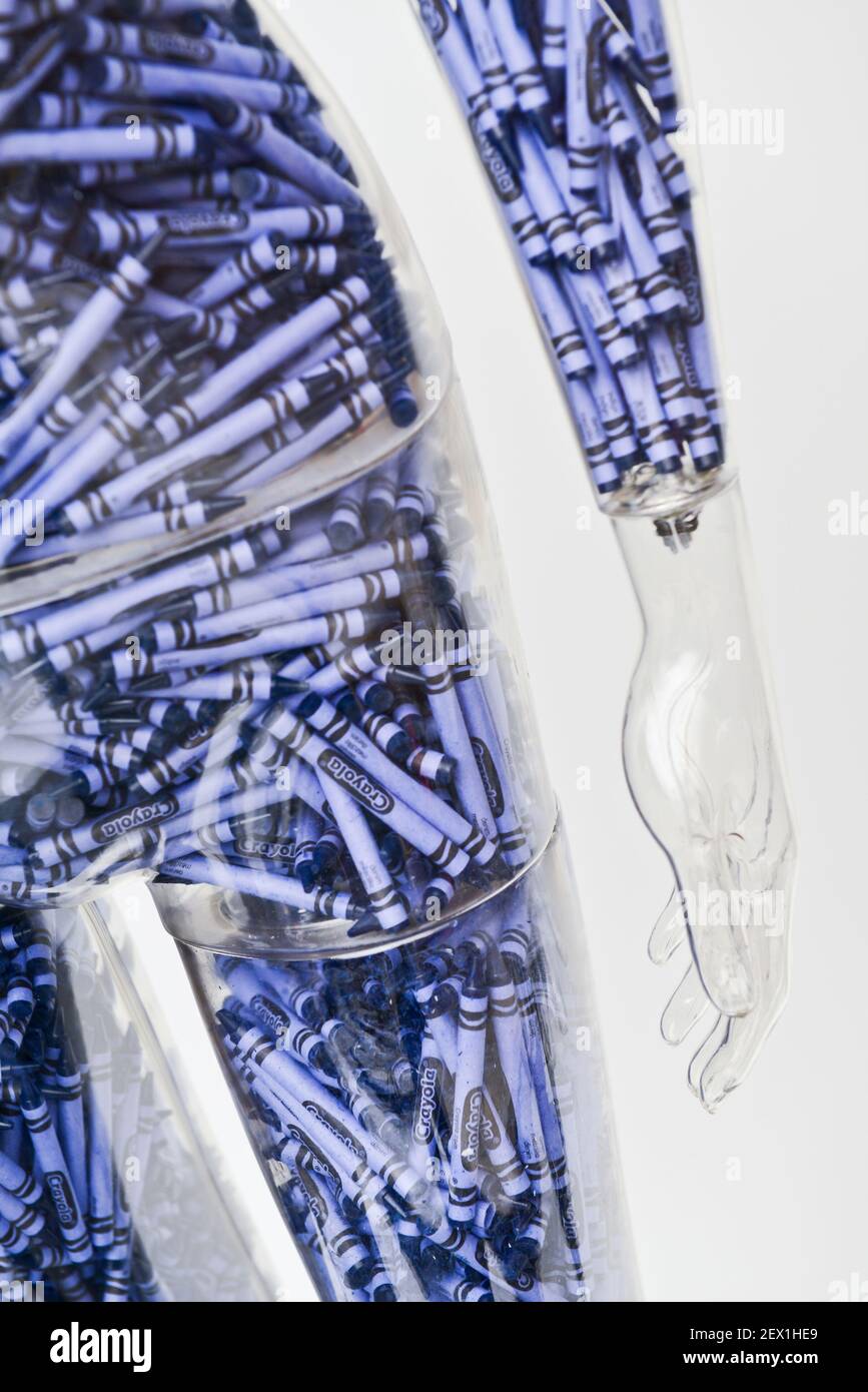 Cynthia Rowley crayon mannequin for Bloomingdale's partnership project ...