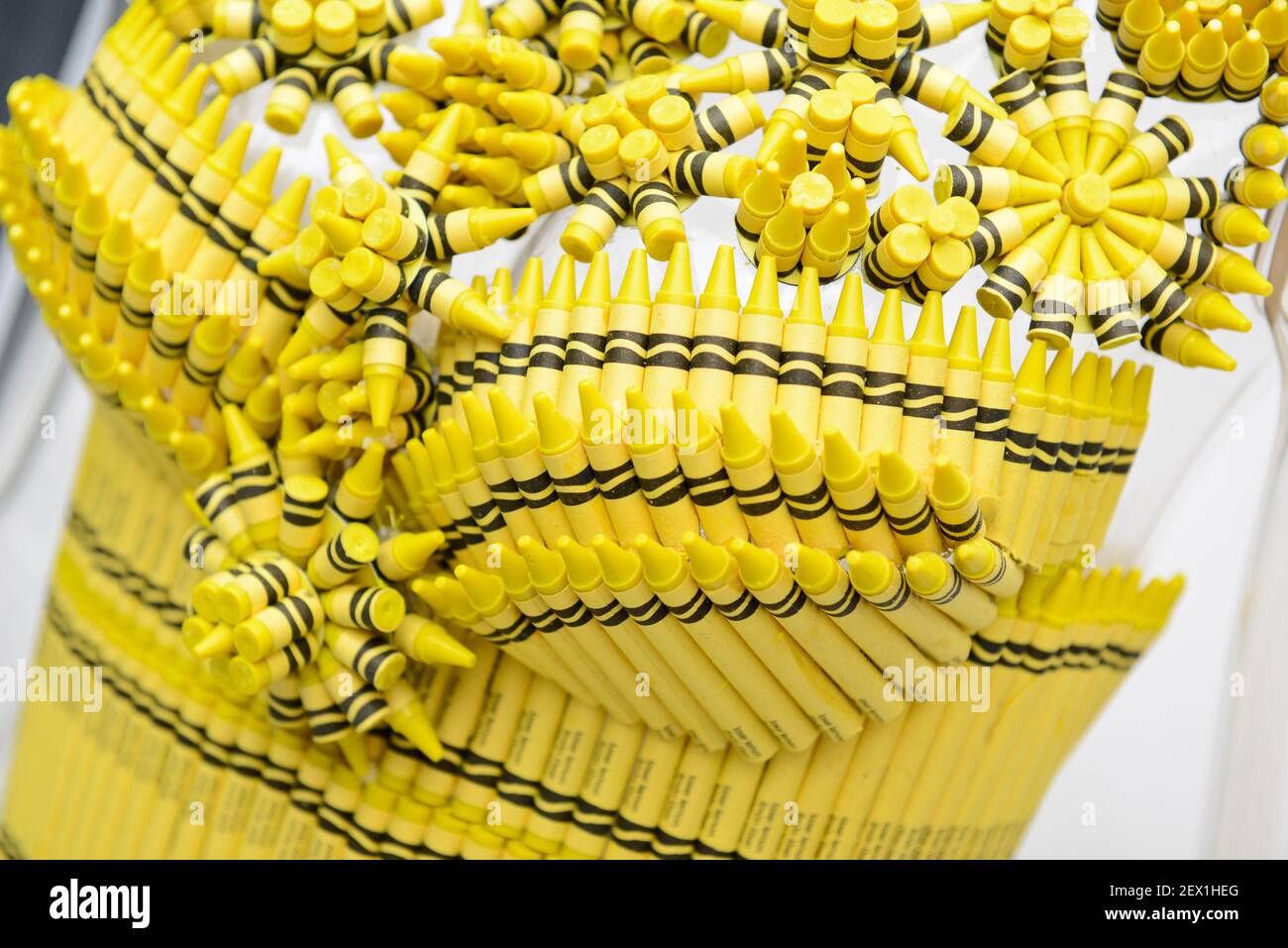 Nanette Lepore's "unmellow yellow" Crayola sculpture for Bloomingdale's ...