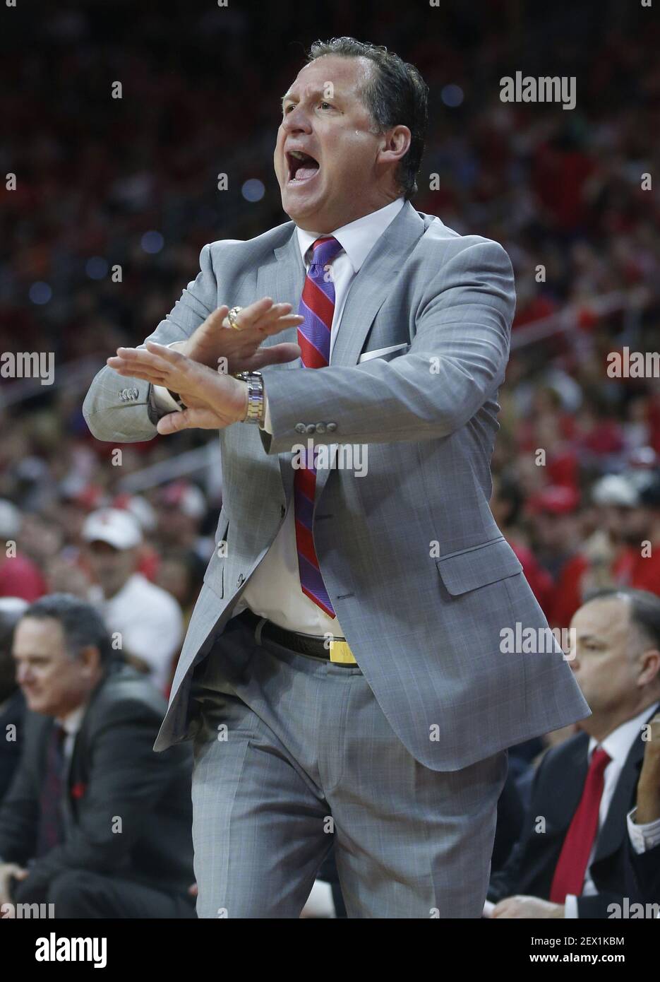 North Carolina State head coach Mark Gottfried yells to his team during ...