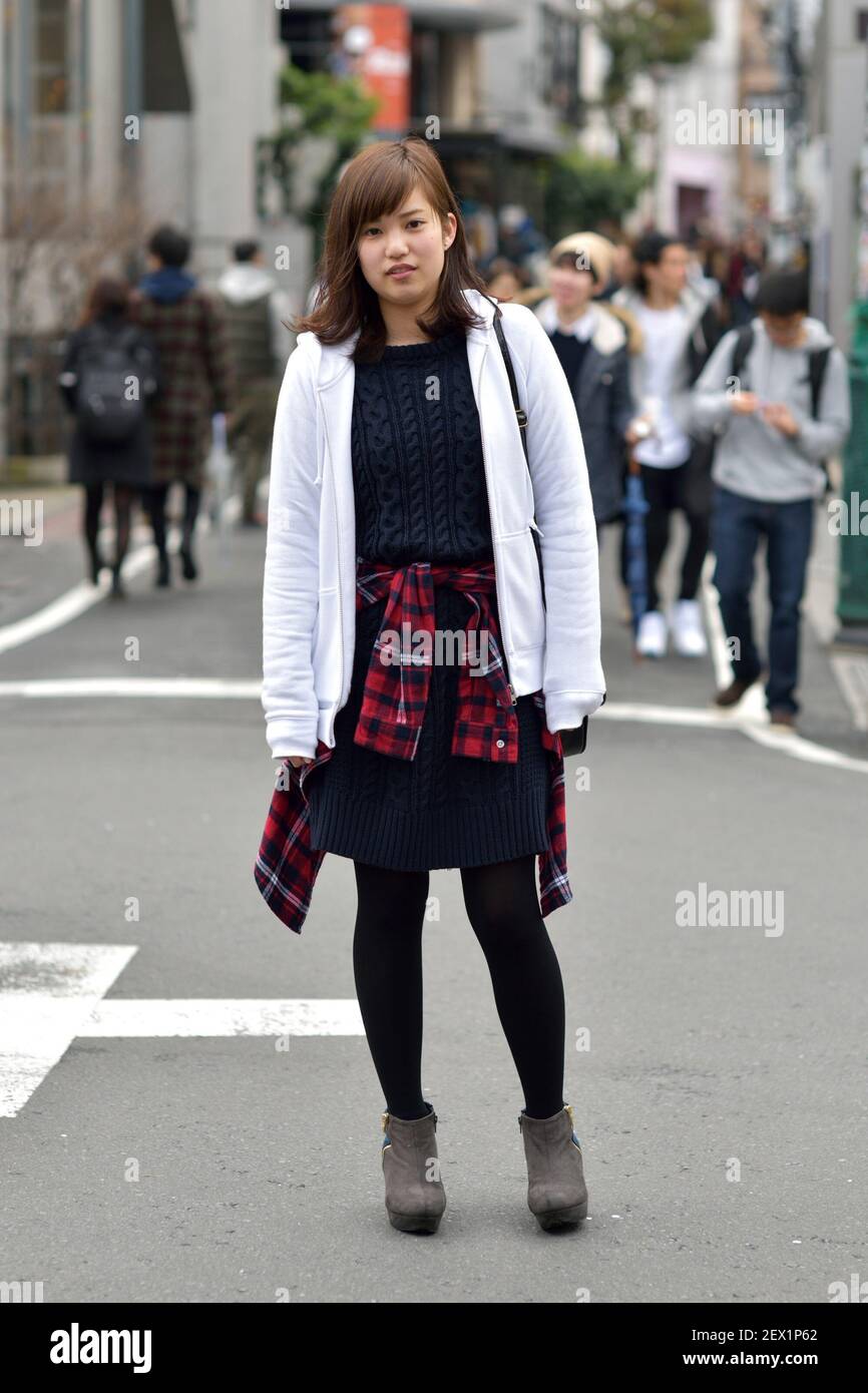 Street Fashion in Tokyo, Japan on 15th February, 2015. (Photo by Top ...