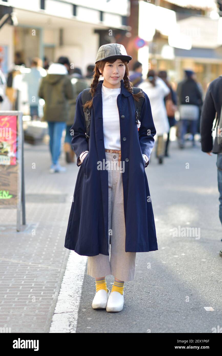 Street Fashion in Tokyo, Japan on 15th February, 2015. (Photo by Top ...