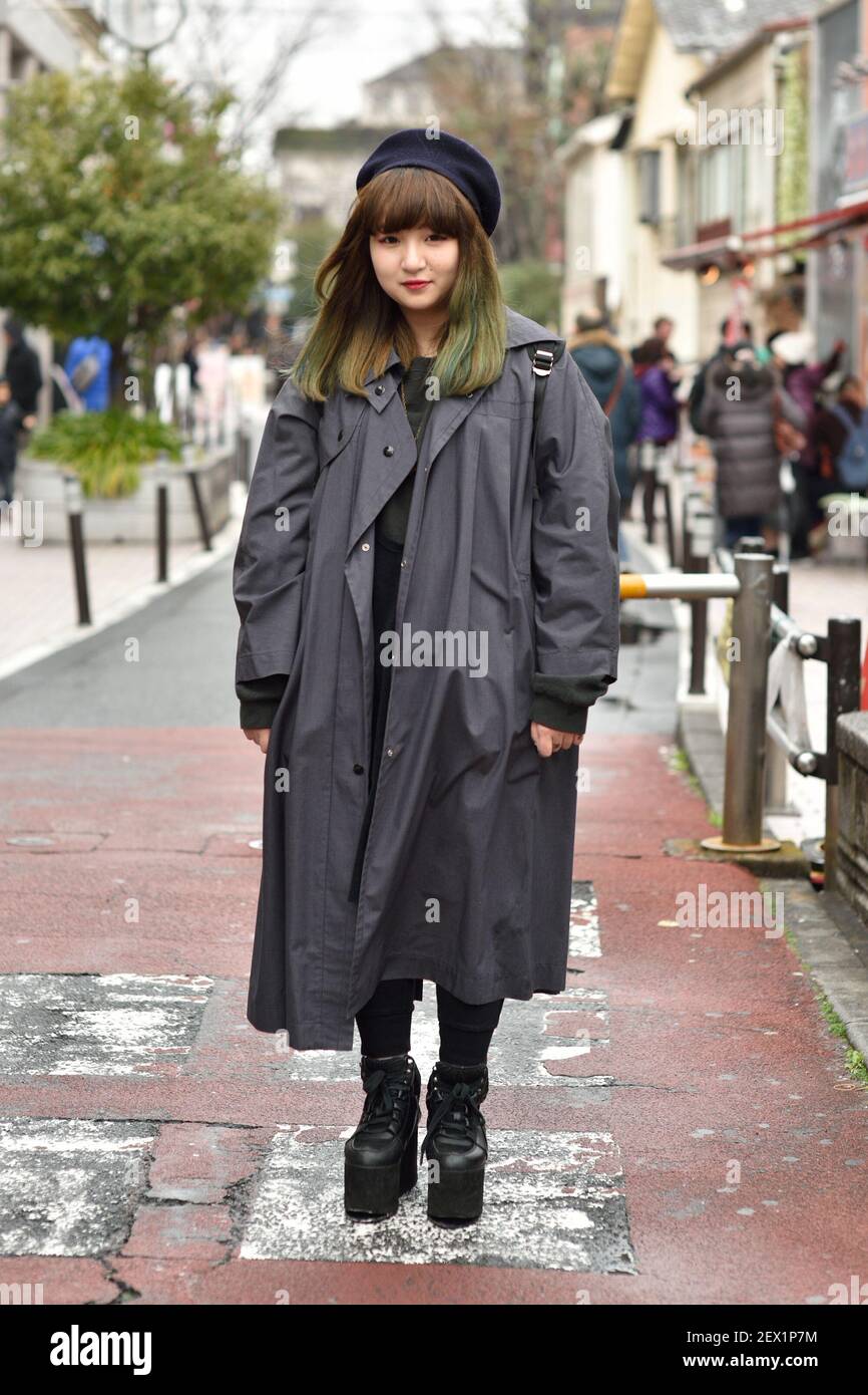 Street Fashion in Tokyo, Japan on 15th February, 2015. (Photo by Top ...