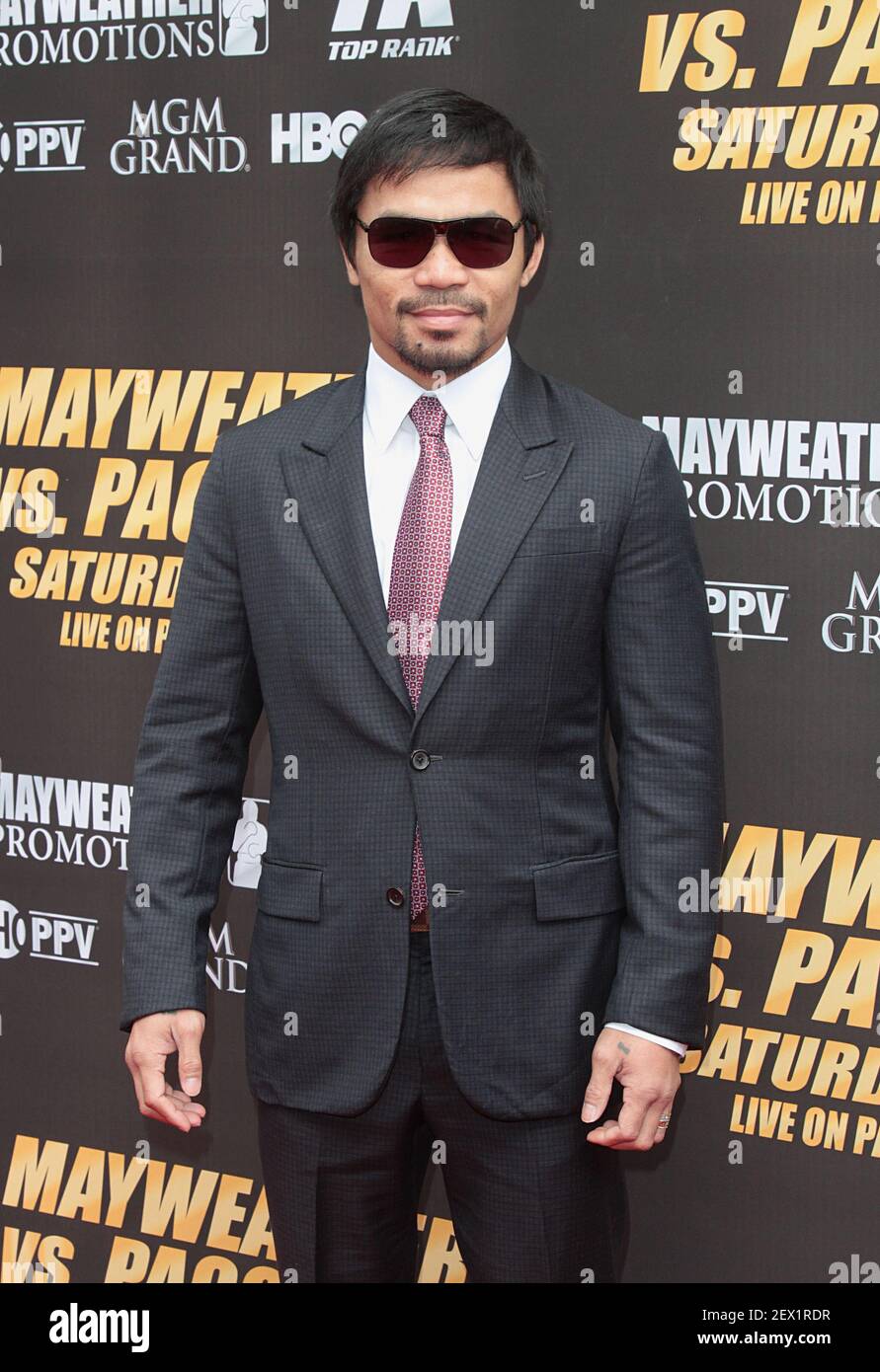 Manny Pacquiao attends Floyd Mayweather versus Manny Pacquiao - Press ...