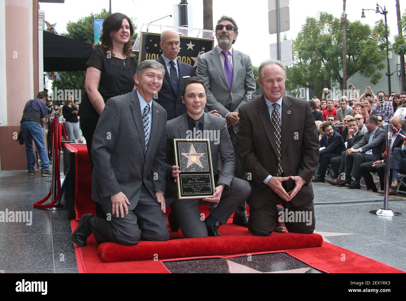 11 March 2015 - Hollywood, California - Leron Gubler, Chuck Lorre, Jim ...