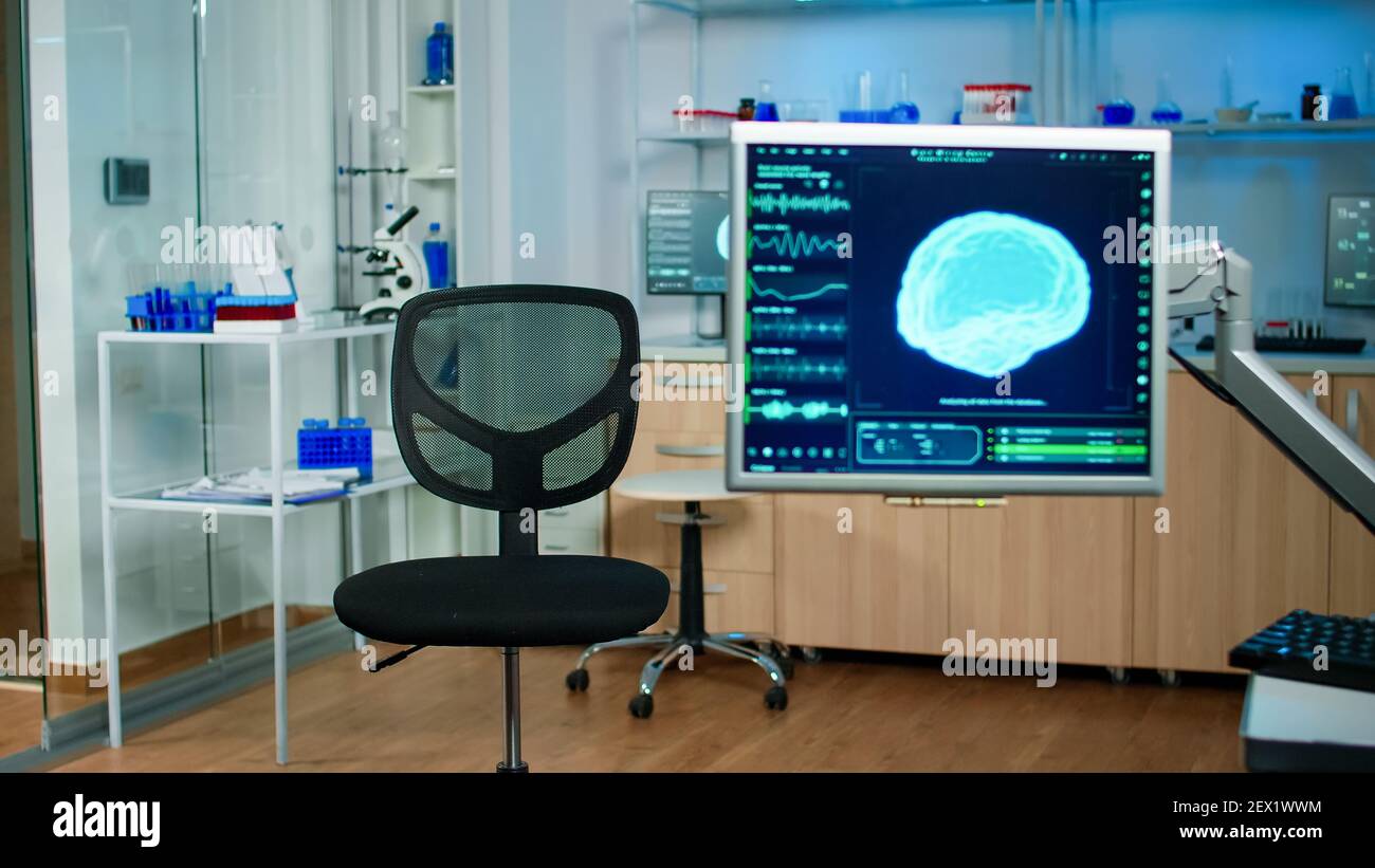 Medical laboratory with nobody in it modernly equipped prepared to ...