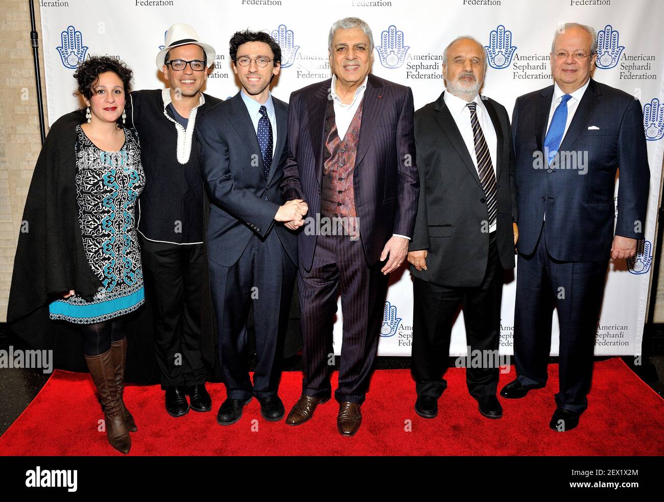 L-R: Sara Nodjoumi, Kamal Hachkar, Jason Guberman, Enrico Macias, Erez ...