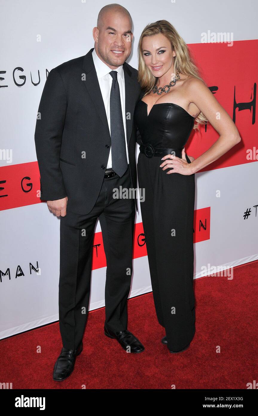 (L-R) Tito Ortiz & Amber Nichole Miller arrives at the "The Gunman" Los ...