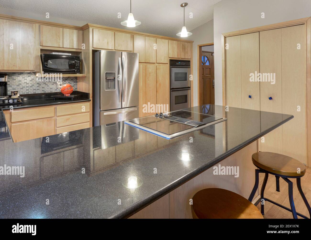 Modern residential kitchen interior Stock Photo - Alamy