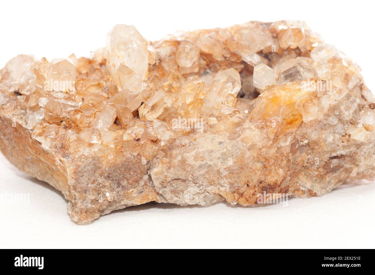 large dirty quartz crystal mineral sample with many facets Stock Photo ...