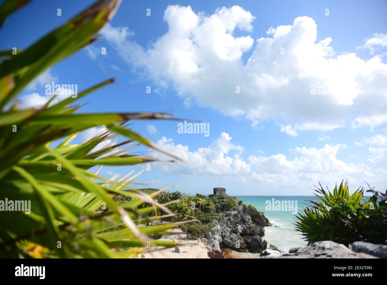 A view of the Templo Dios del Viento (God of Winds Temple) at the ...