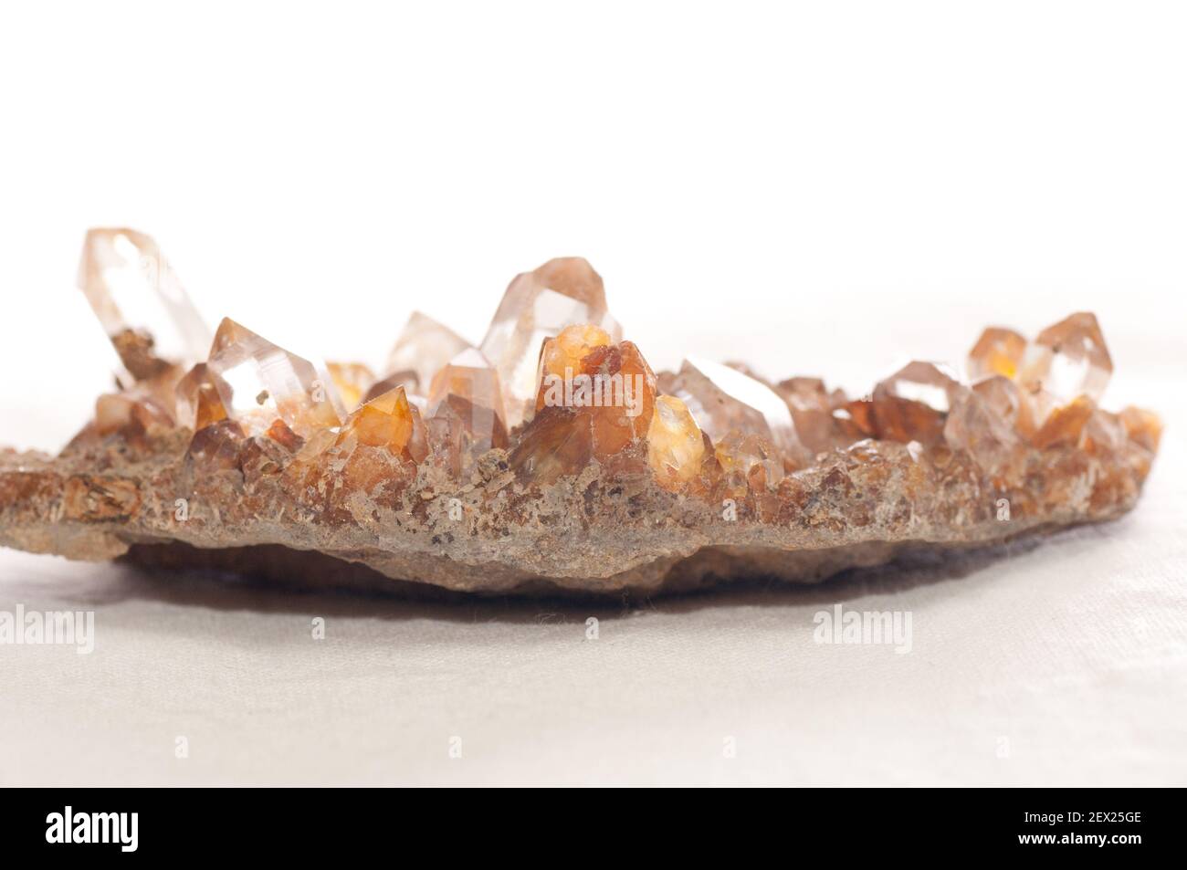 large dirty quartz crystal mineral sample with many facets Stock Photo ...
