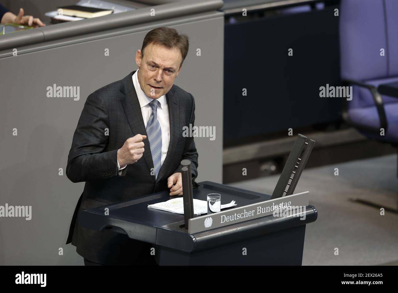 Thomas Oppermann (SPD), Leader of the SPD Parliamentary Group during a ...