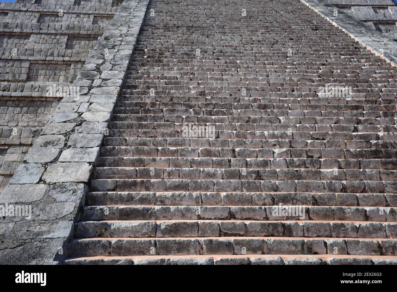 The steps of El Castillo, also known as the Temple of Kukulcan ...