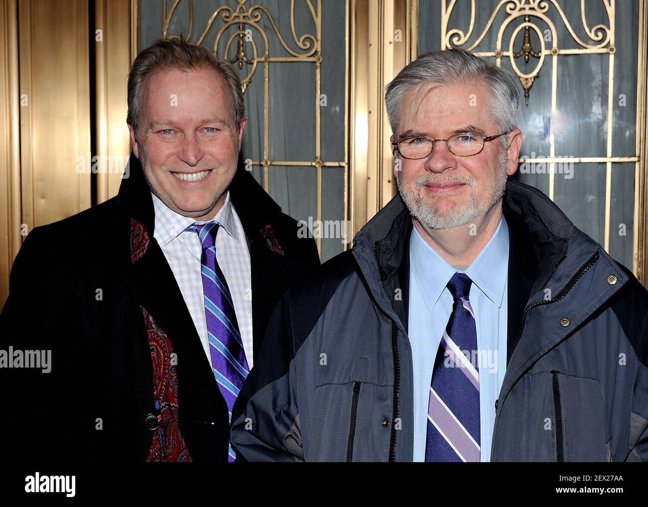 L-R: John Augustine, Christopher Durang attend the Opening Night ...