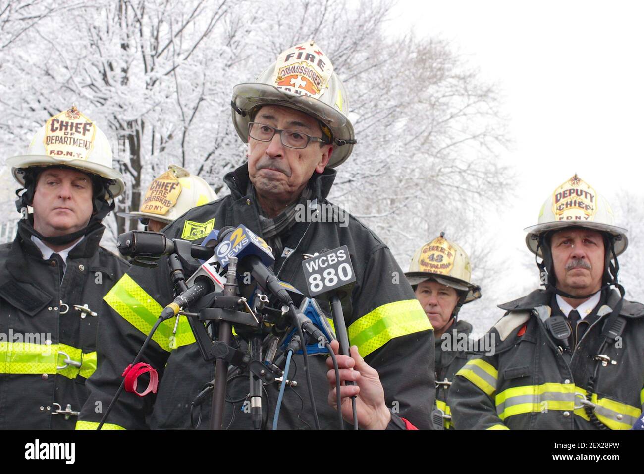 Daniel Nigro, FDNY, at scene of fatal fire in Brooklyn, Ave. M and ...