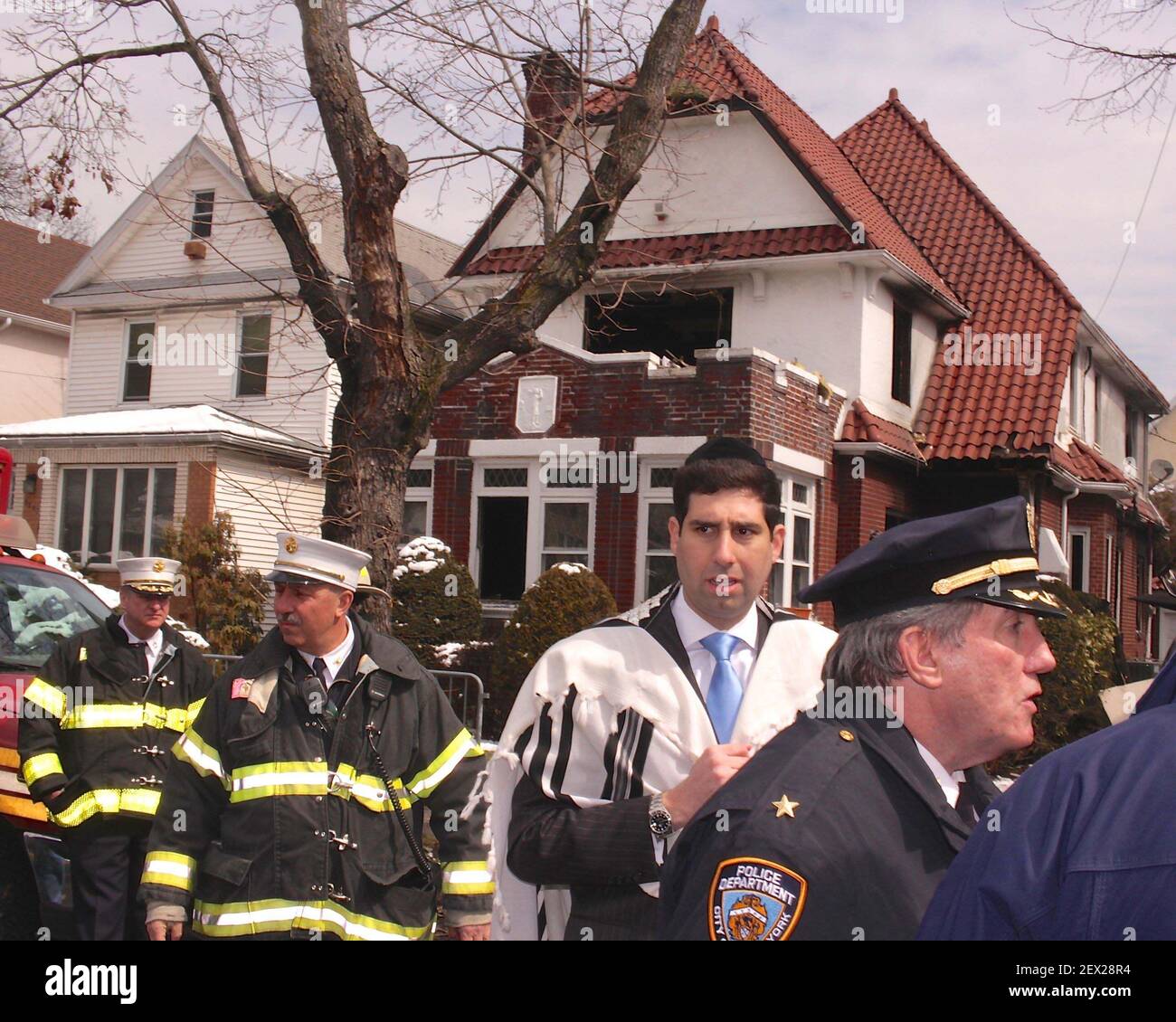 Scene of fatal fire in Brooklyn, Ave. M and Bedford Ave., photo by John ...