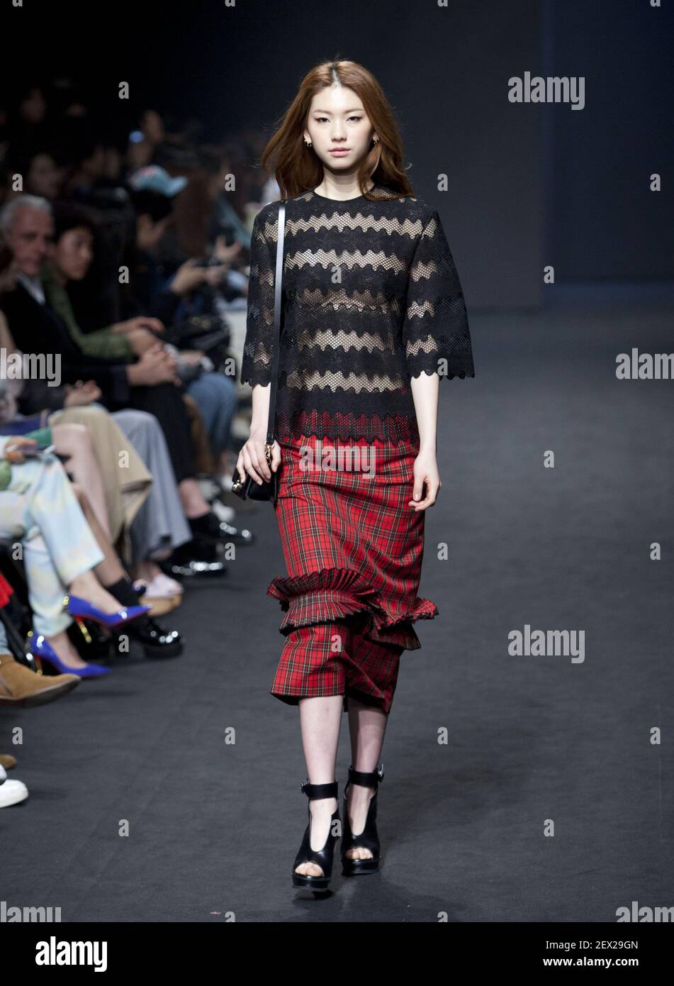 22 March 2015 - Seoul, South Korea - South Korean model on the runway ...